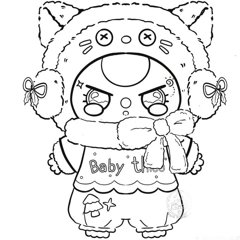 Baby Three (giấy dày 180gsm, tặng tranh mẫu) - Set 40 tranh tô A4 A5 ...