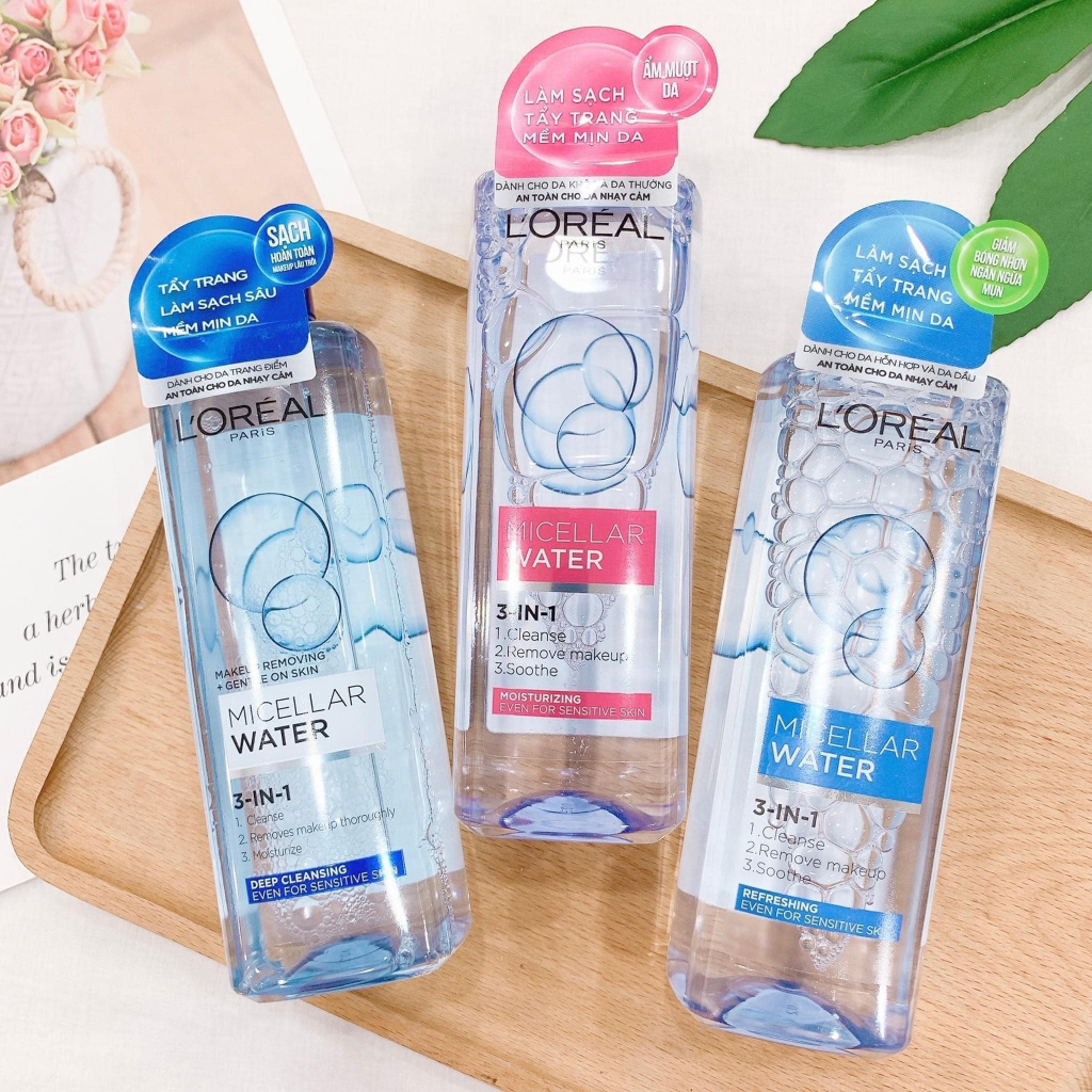 Nước Tẩy Trang Và Làm Sạch Sâu 3-in-1 L'Oreal Paris Micellar Water 400ml Dành Cho Da Dầu Da Nhạy ...