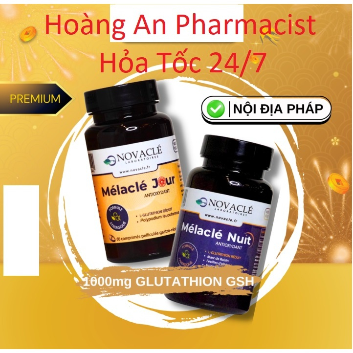 Viên uống glutathion chống nắng dưỡng trắng da ngày Melacle Jour và đêm ...