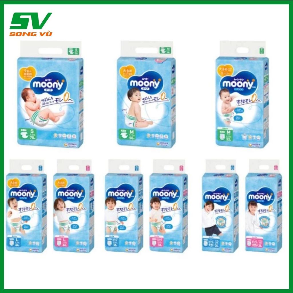 Bỉm Moony Tã quần Moony Blue xanh siêu cao cấp đủ size hàng chính hãng ...