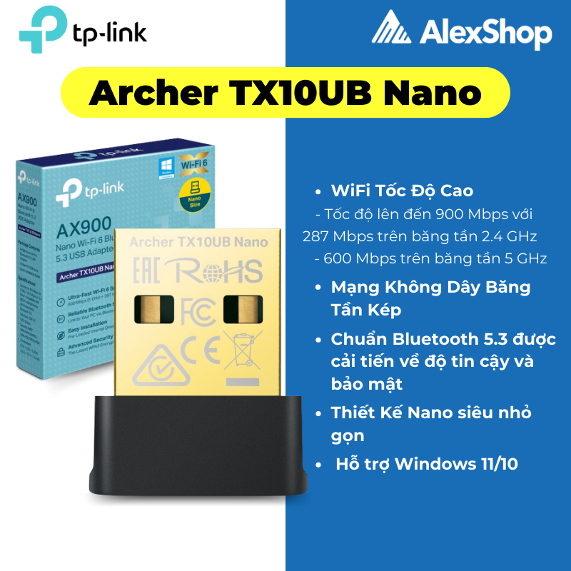 [AX900] USB Wifi - Bluetooth TP-Link Archer TX10UB Nano WIFI 6 ...