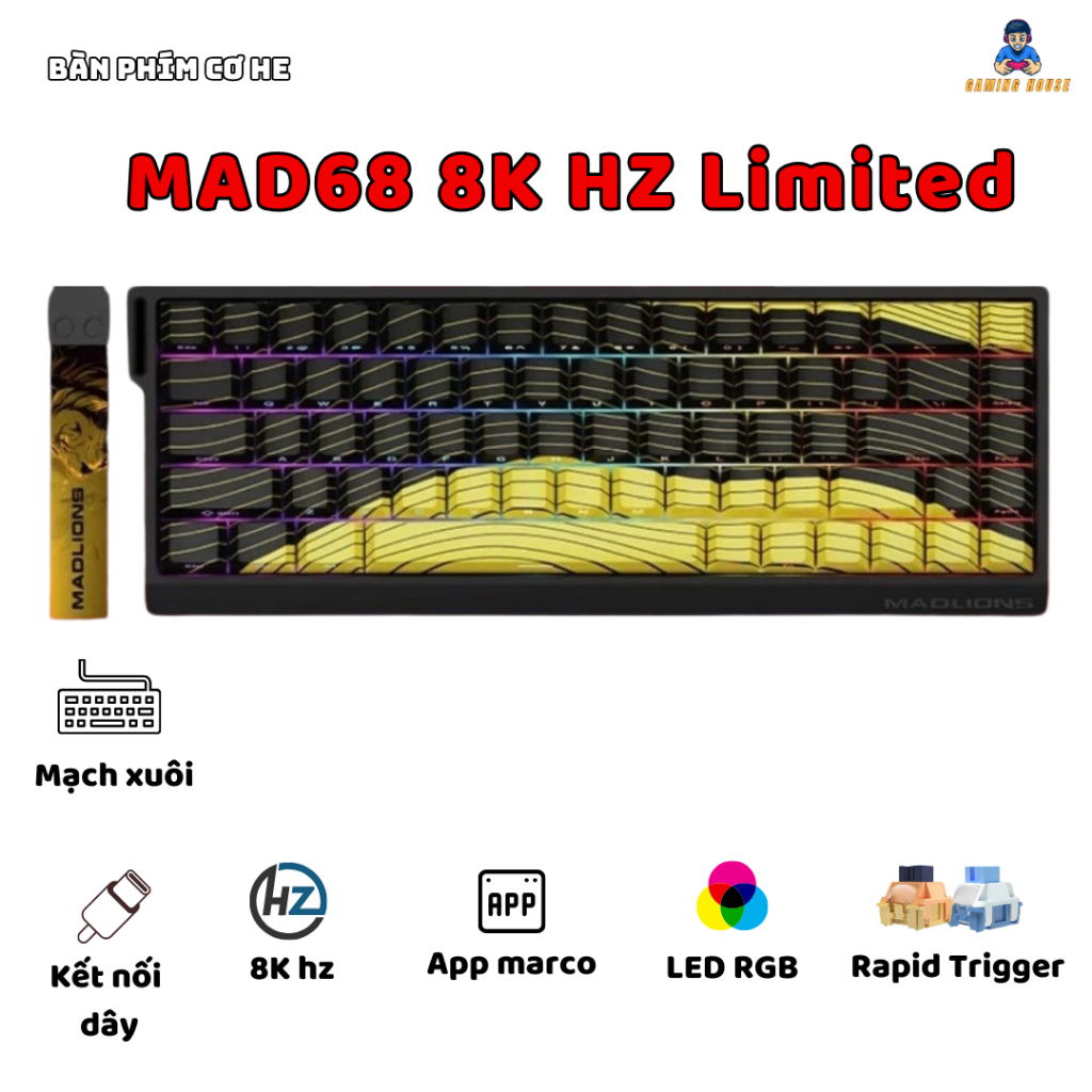 Bàn phím cơ gaming MAD68 Trục Từ Tính Magnetic Switch , Rapid Trigger ...