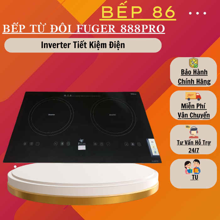 Bếp từ đôi FUGER 888PRO | Model 2024 | Công nghệ Đức | Bảo hành chính hãng 2 năm | Shopee Việt Nam