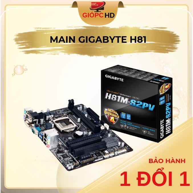 Hot Main Gigabyte H81 like new mới đẹp chạy socket 1150 CPU i5 4590, i5 4690...bảo hành lên đến ...