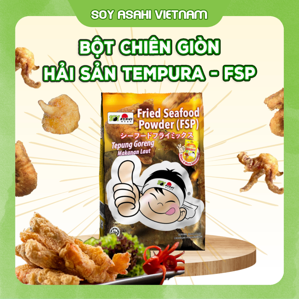 Bột chiên giòn hải sản tempura FSP cao cấp 500gr - Soy Asahi - Free ...