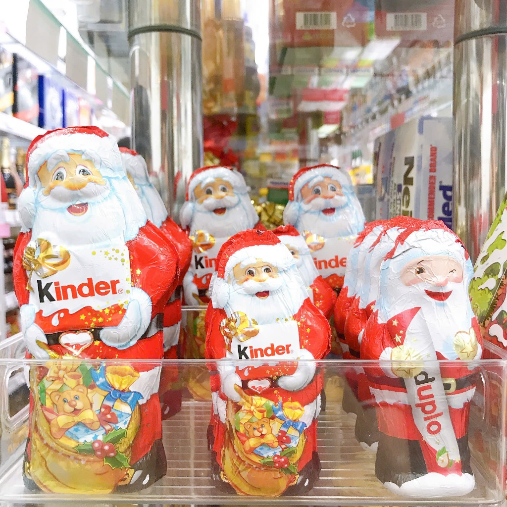Noel - Socola Kinder chocolate santa with toy 75g (Đức) + Noel - Ferrero Küsschen Geschenk 116g ...