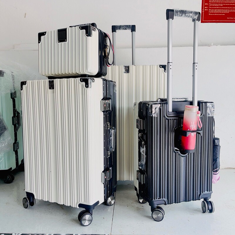 COMBO VALI + CỐP MINI VALI CÓ KHAY ĐỂ LY NƯỚC SIZE 20/24 JIRM TRAVEL ...