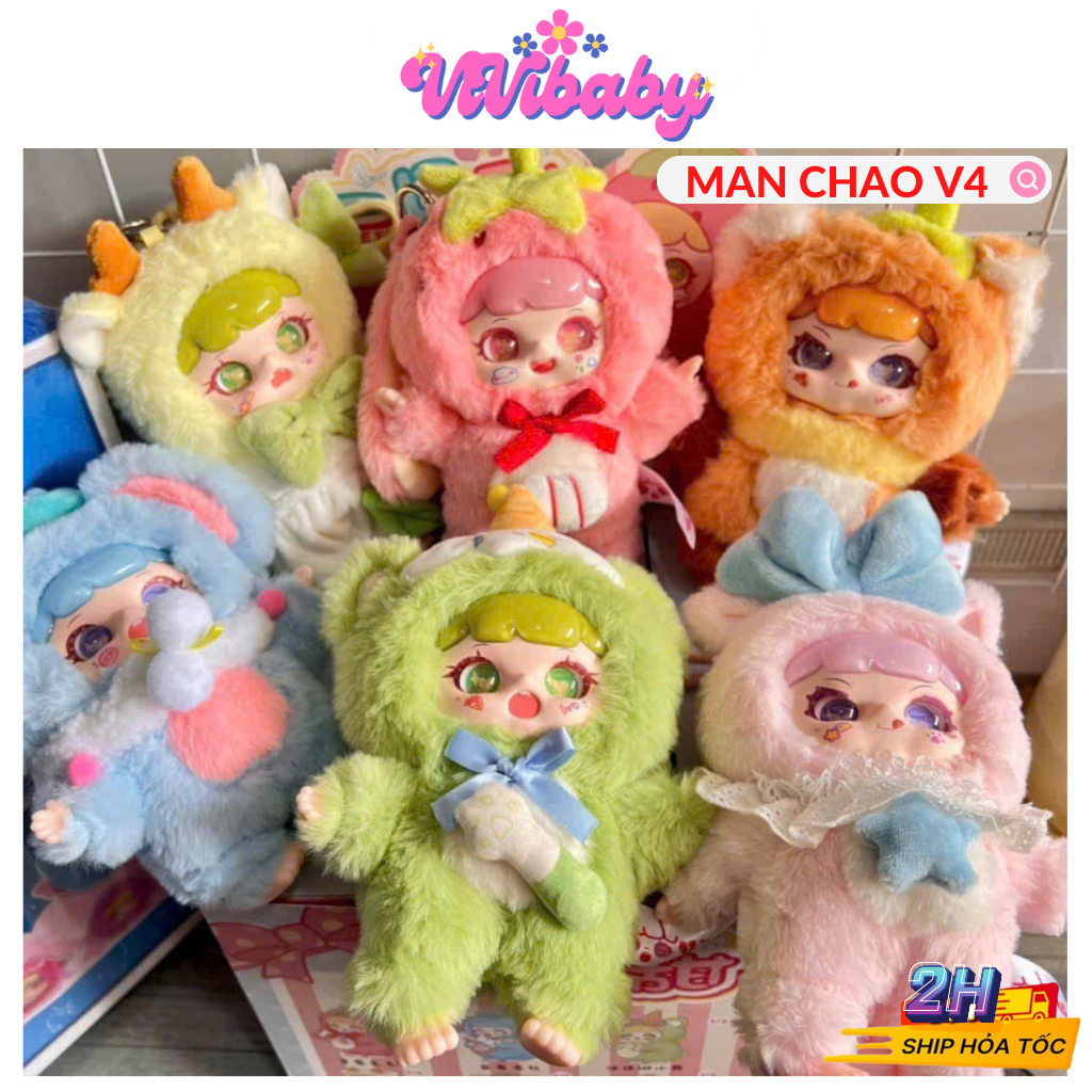 MANCHAO V3 V4 Hàng Chính Hãng Gấu Bông Ngẫu Nhiên RongRong Everyday Hộp Mù Thú Bông Cho Bé - Đồ ...