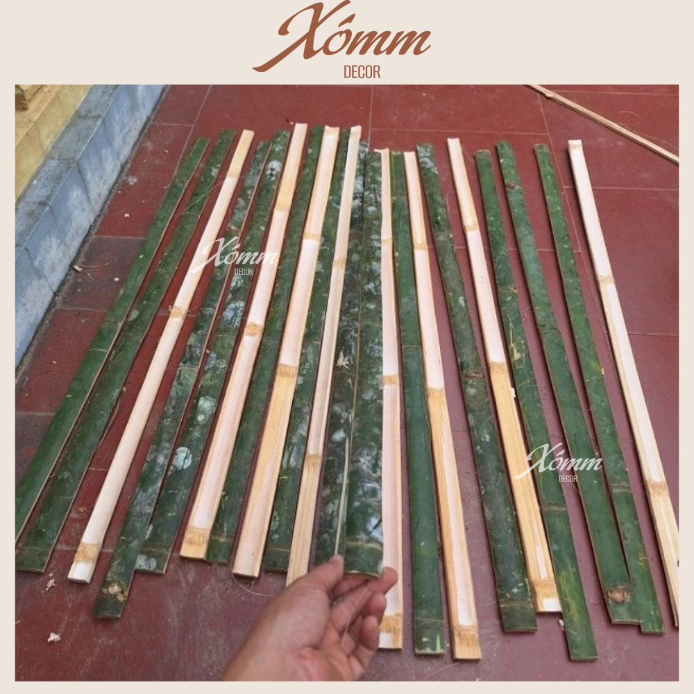 Combo 10 Thanh tre, nẹp tre, nan tre dài 1-2m dùng trang trí, làm hàng ...