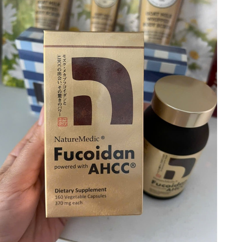 Fucoidan AHCC CAO CẤP ĐỊNH LƯỢNG 370mg Dùng cho người ung thư. hộp 160 ...