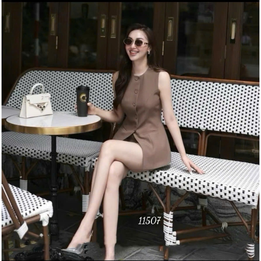 Set Bộ Nữ NGẮN GILE NÚT BỌC FULL ÁO Lót Lụa Thân Trước Kẻ SỌC THỜI ...