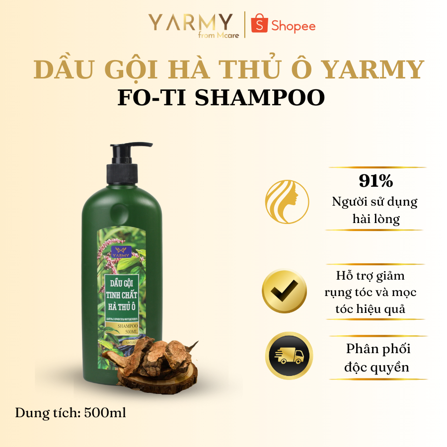 Dầu Gội Hà Thủ Ô Yarmy Giúp Tóc Khỏe Mềm Mại, Suôn Mượt, Giảm Tóc Gãy ...