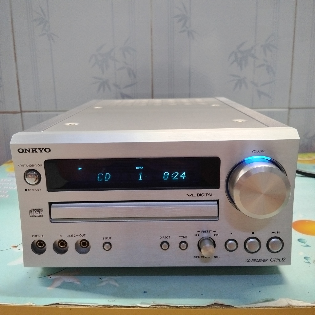 Amply ONKYO CR D2, hàng ship Nhật, hoạt động tốt CD, LINE, hai cổng quang giải mã quang IN / OUT ...