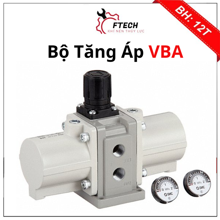 Bộ Tăng Áp VBA10A-02GN kết hợp bình tích áp VBAT5A1/VBAT10A1 dùng tăng ...