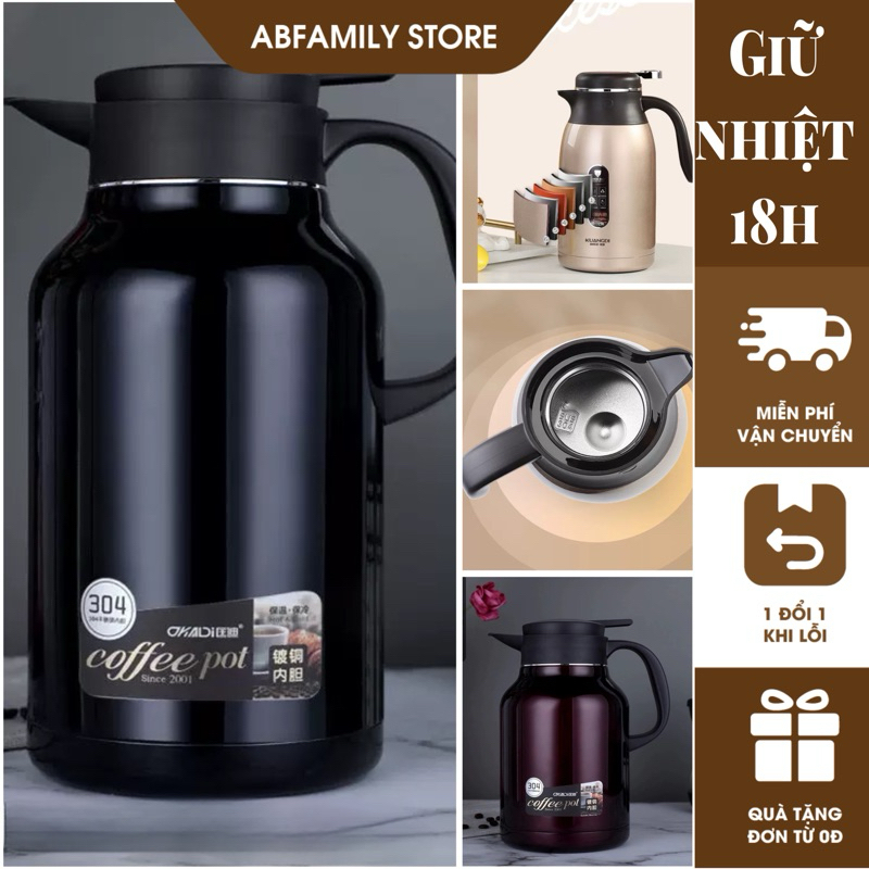 Bình Giữ Nhiệt 2200ML Inox 304 Giữ Nhiệt 24H, Bình ủ trà inox giữ nhiệt | Shopee Việt Nam