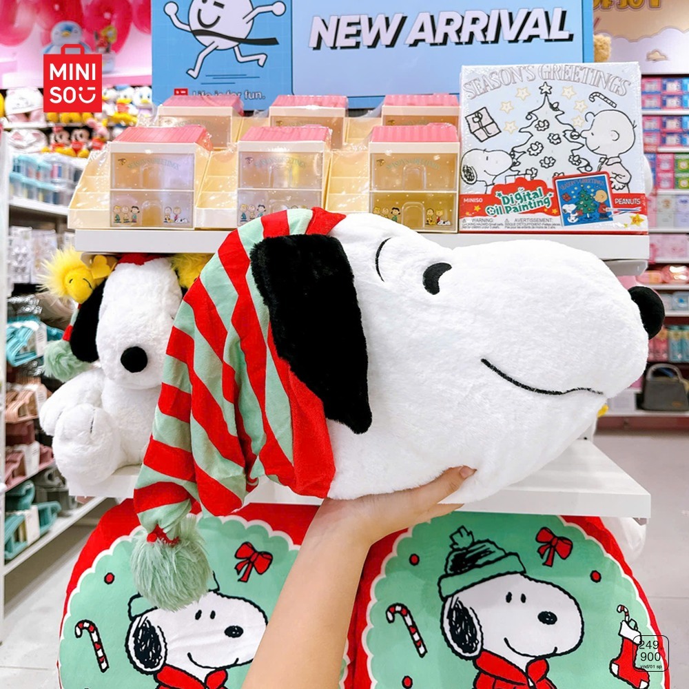 Gối đầu MINISO Snoopy Christmas 16 Inch Head Pillow Thú Bông Snoopy ...