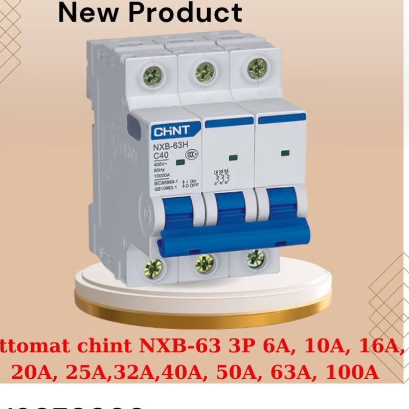 Aptomat CHINT NXB-63 3P: 6A, 10A, 16A, 25A, 32A, 40A, 50A, 63A ,80A,100A,125A; | Shopee Việt Nam