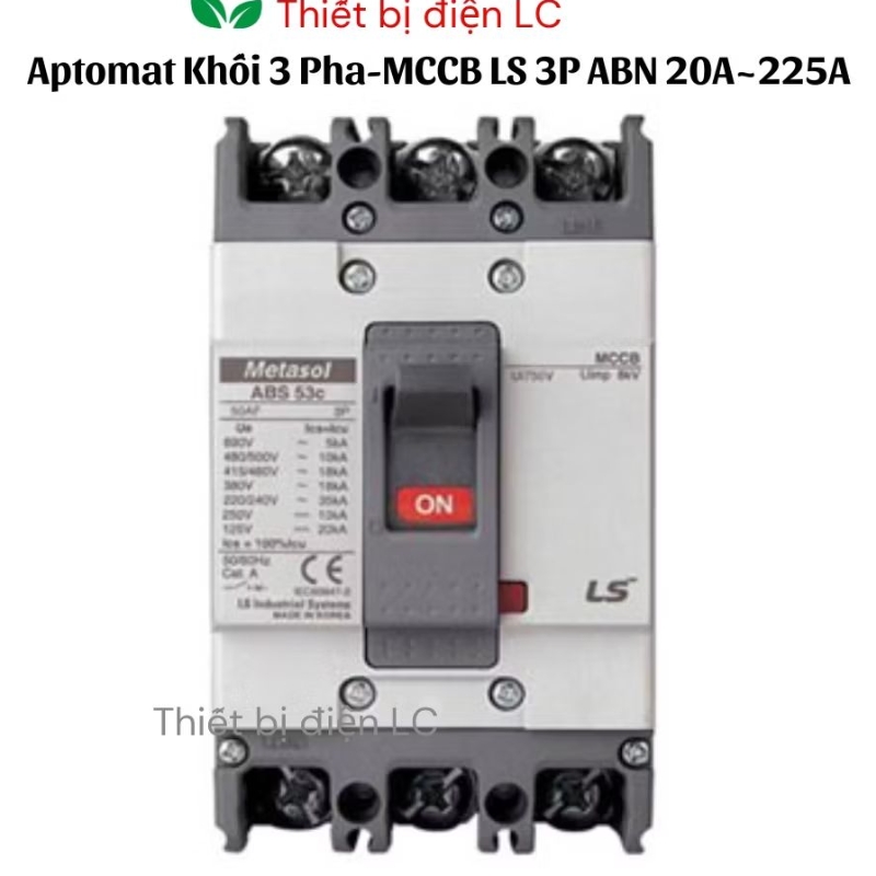 Aptomat Khối 3 Pha-MCCB LS 3P ABN 20A~225A | Shopee Việt Nam