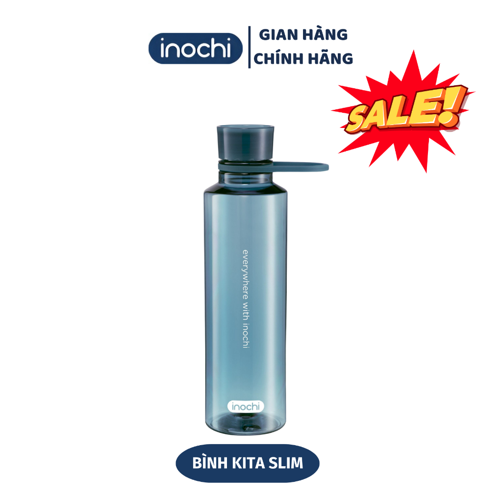 Bình nước Kita Slim - Inochi chính hãng 350ml/500ml/700ml bình nhựa đựng nước uống tiện lợi an ...