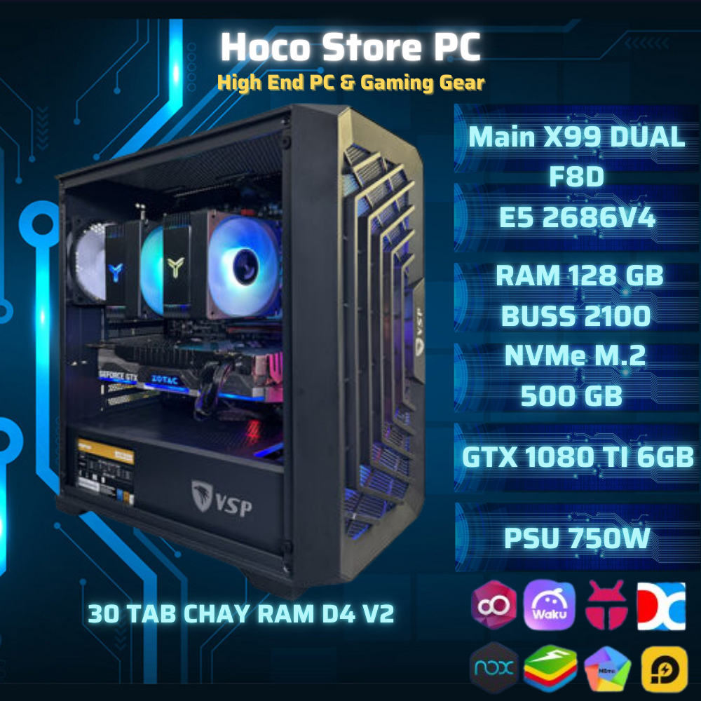 PC VSP Workstation Intel Xeon E5-2686V4, GTX 1080 Ti, RAM 32GB ECC, SSD ...