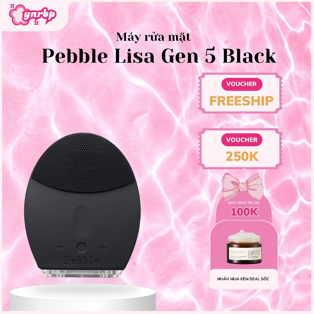 Máy rửa mặt Pebble Lisa Gen 5 Black | Shopee Việt Nam