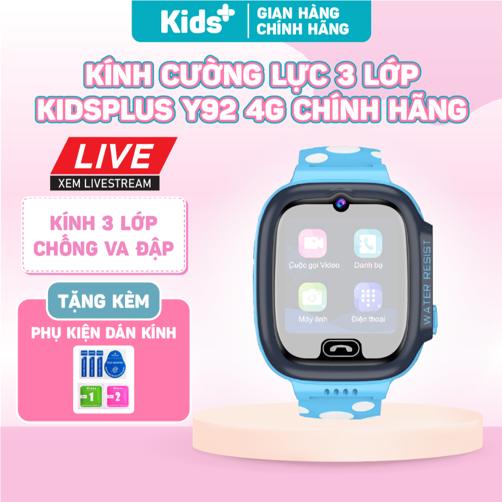 Kính cường lực 3 lớp chính hãng KidsPlus dành cho đồng hồ thông minh ...
