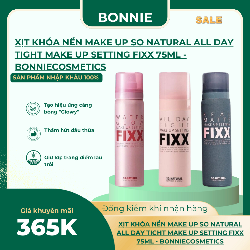 Xịt Khóa Nền Make Up So Natural All Day Tight Make Up Setting Fixx 75ml | Shopee Việt Nam