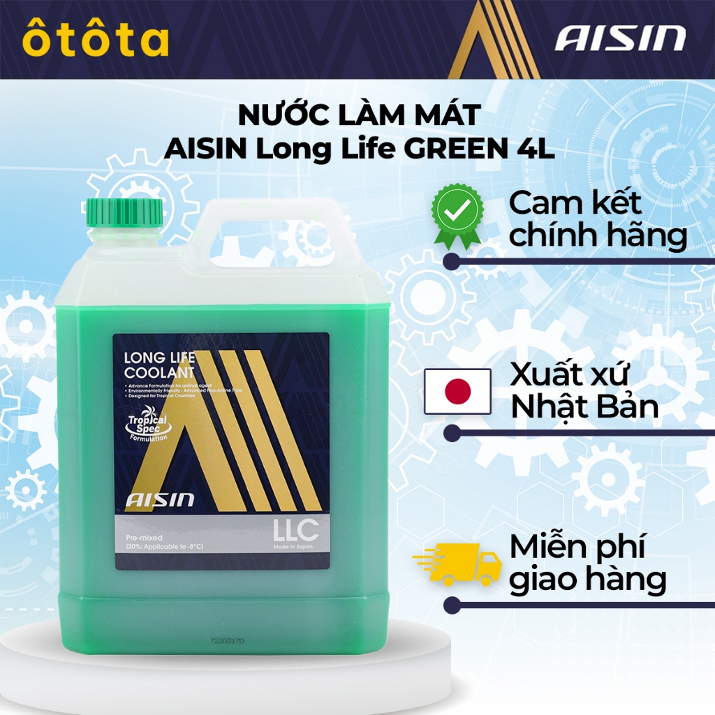 AISIN Nước Làm Mát Long Life GREEN 4L | Shopee Việt Nam