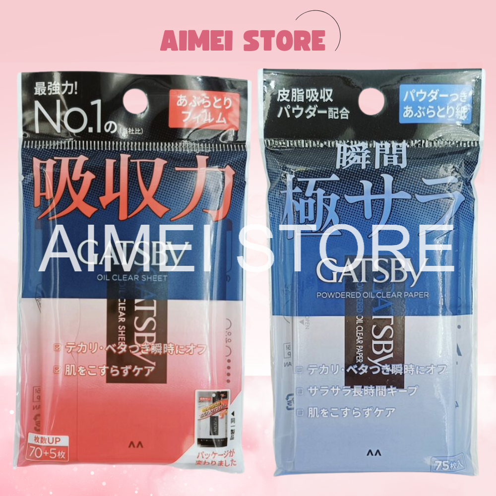 Giấy Thấm Dầu Mandom GATSBY Face Oil Blotting Paper Oil Clear/with ...