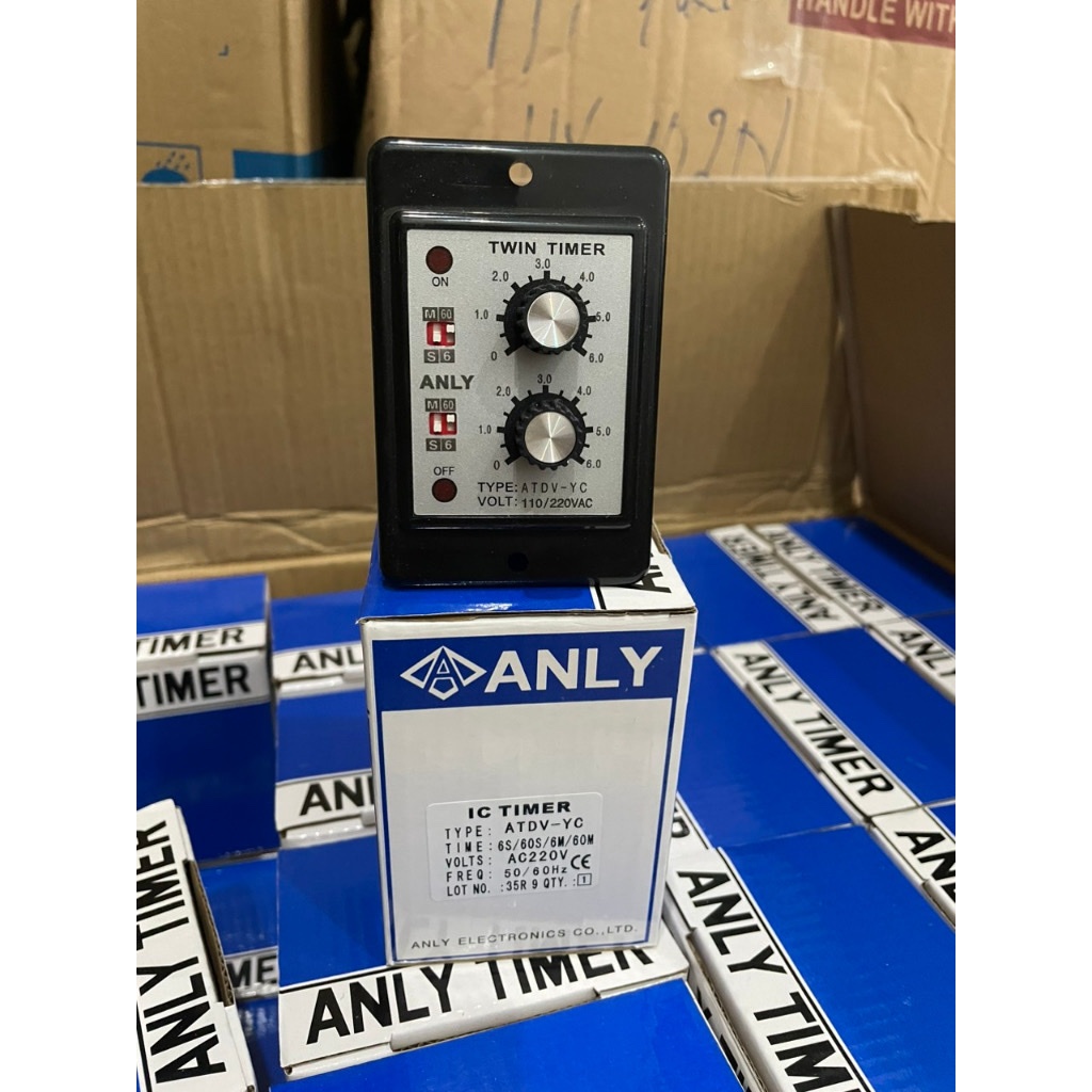 Rơ le thời gian (Timer) Đôi Anly ATDV-Y, ATDV-YC 6S/60S/6M/60M (Đã Bao ...
