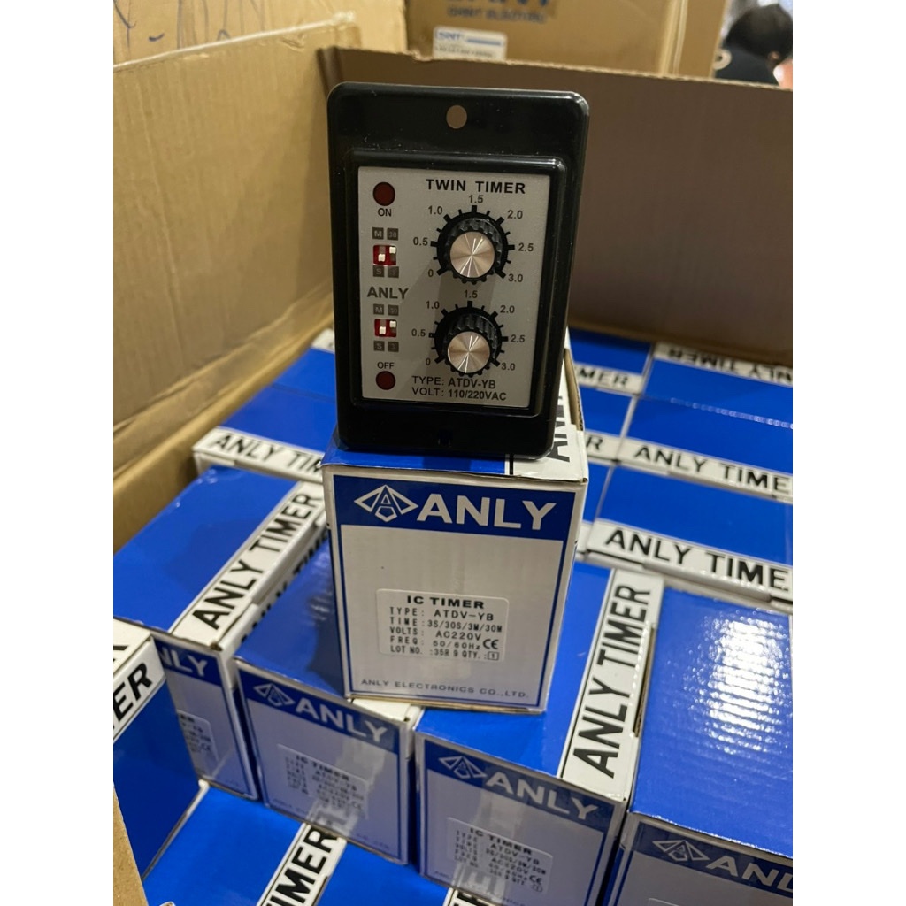 Rơ le thời gian (Timer) Đôi Anly ATDV-Y, ATDV-YB 3S/30S/3M/30M (Đã Bao đế) | Shopee Việt Nam