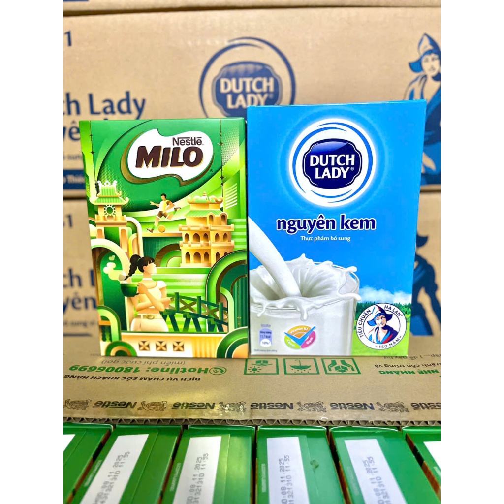 [Combo mini] Sữa Milo + Nguyên kem Dutch lady, tăng cân tăng chiều cao ...