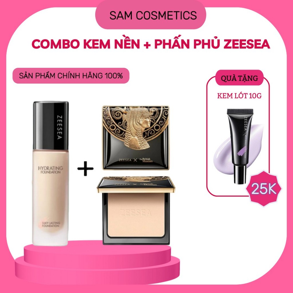 [TẶNG KEM LÓT ZEESEA TUÝT 10G] Combo kem nền và phấn phủ kiềm dầu ZEESEA chính hãng | Shopee ...