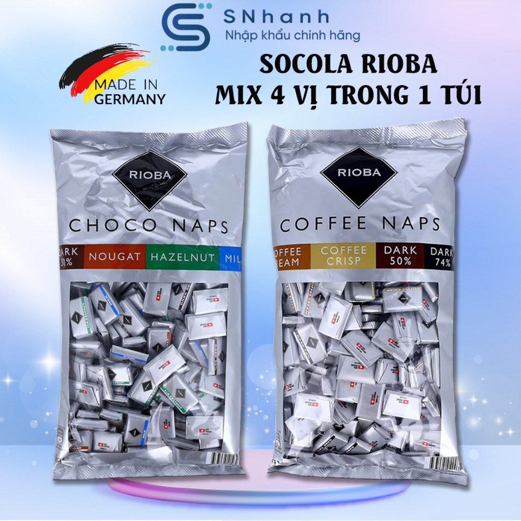 Socola Rioba Đức Choco Naps – Coffee Naps tổng hợp 4 vị trong gói 1kg ...