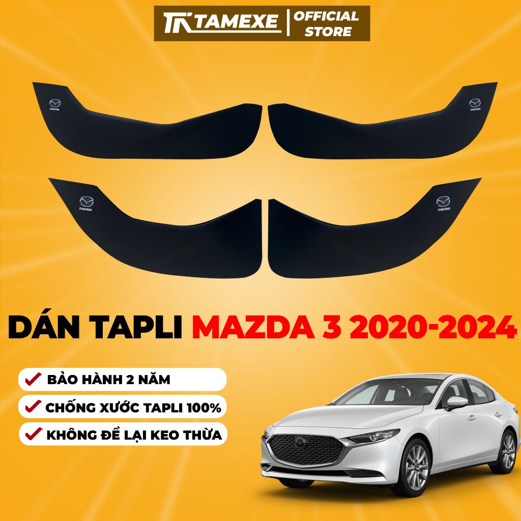 Miếng dán tapli cửa ô tô MAZDA 3 2020-2024 loại 1 TAMEXE chống trầy ...