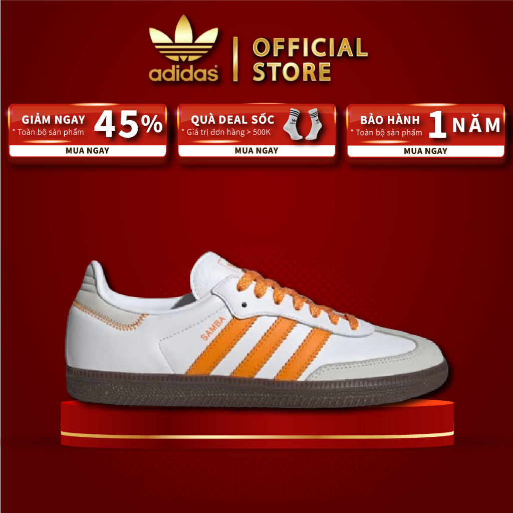 [ CHÍNH HÃNG ] Giày Adidas Samba OG 'White Equipment Orange' IE6521 ...