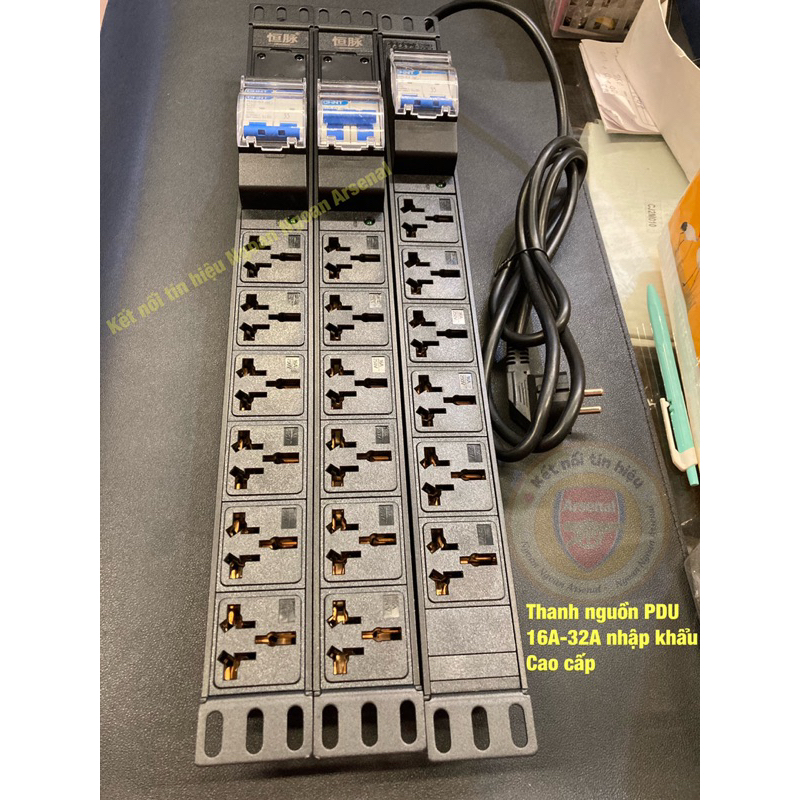 Thanh Nguồn PDU 10A-16A-32A Ổ Cắm Điện 6 Chấu,8 chấu Metal cho tủ Mạng-Rack và Server hàng NHẬP ...