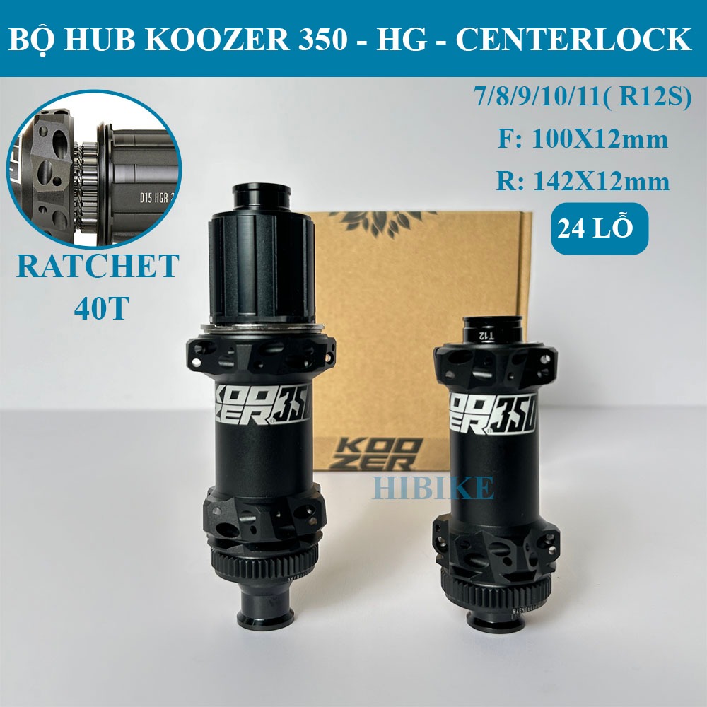 Bộ Hub Xe Đạp 24 Lỗ KOOZER 350 Rachet 40T – Phanh Đĩa Centerlock - Moay ...