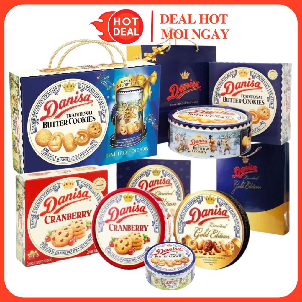 [ĐỦ VỊ] Bánh Quy Bơ Danisa Hộp Thiếc/Hộp Nhạc Phiên Bản Giới Hạn Đủ Size - Đậm Chất Hoàng Gia ...