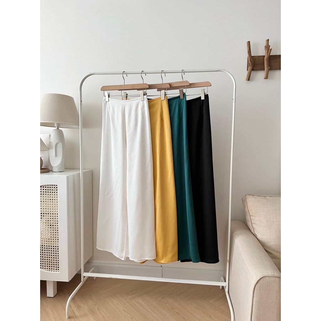 Quần lụa phối cùng áo dài MAIAN quần cạp cao lưng chun chất lụa mềm mịn ...