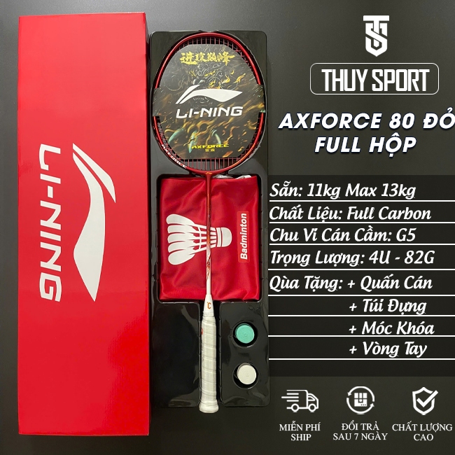 Vợt Cầu Lông Lining Axforce 80 Chen Long, Rồng Lửa Full Hộp Tặng Kèm ...