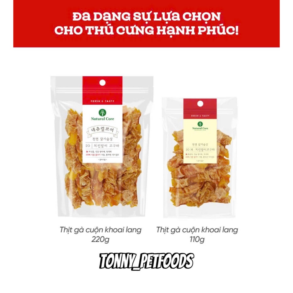 Snack Natural Core Thịt Cuộn Khoai Lang Cho Chó | Shopee Việt Nam
