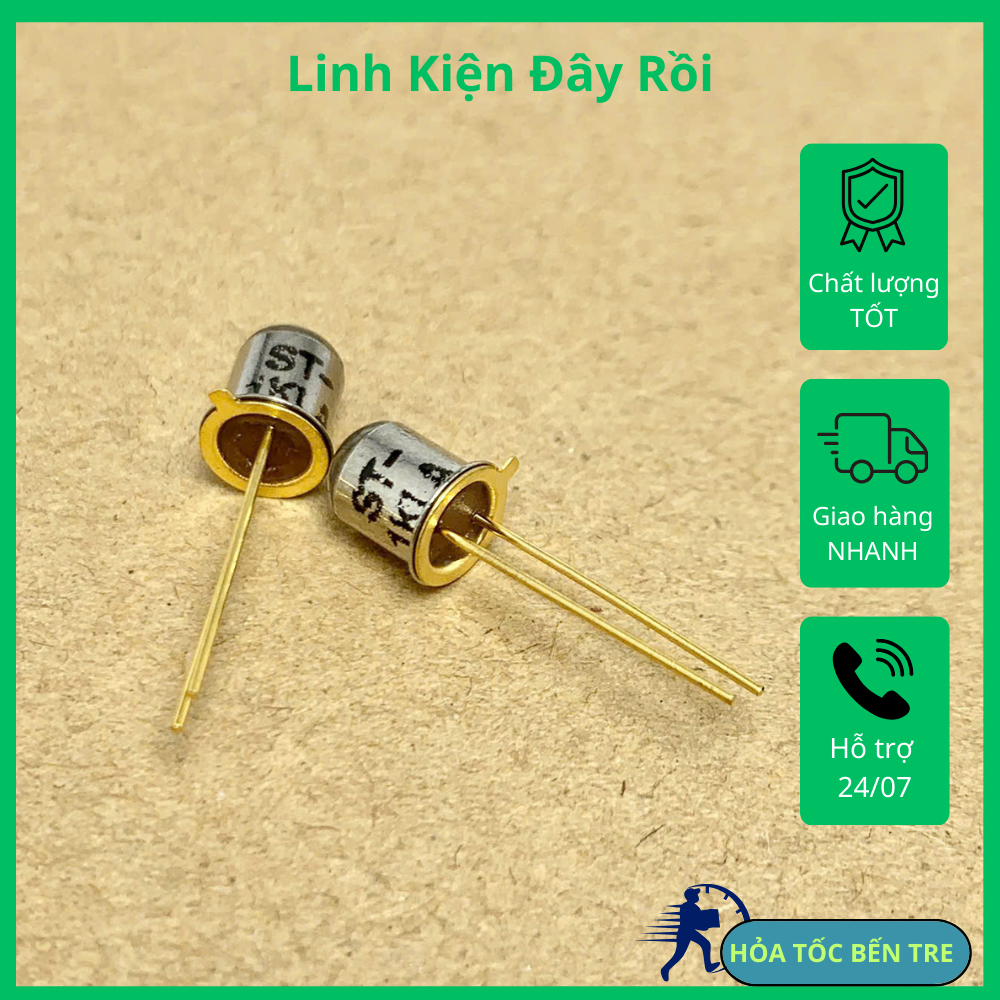 2 cái Led diode thu quang hồng ngoại ST-1KLA 2 chân kích thước 5mm bước ...