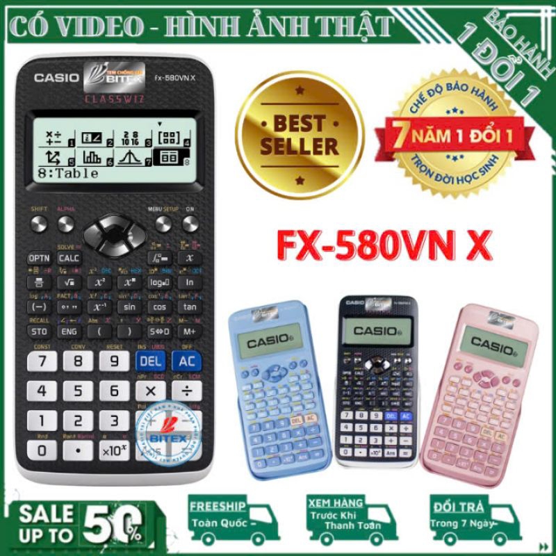 Máy Tính Fx-Casio 580VNX Cũ, Hàng Chính Hãng ( New 80-99% ) | Shopee ...