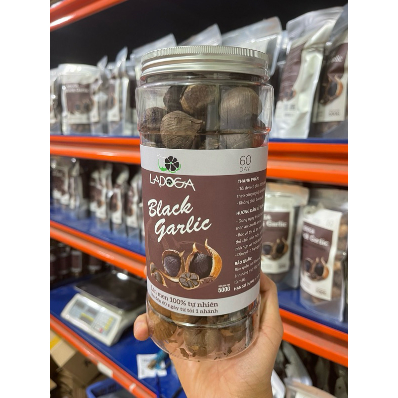 【1000 Gam】Tỏi đen LADOGA lên men từ tỏi cô đơn 1 nhánh dùng ổn định ...