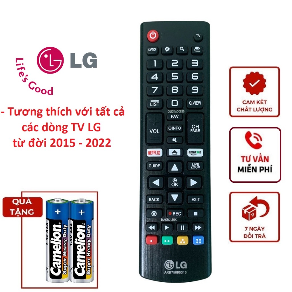 Điều khiển tivi LG dùng cho các đời từ 2015 - 2022 - Hàng chuẩn, remote ...