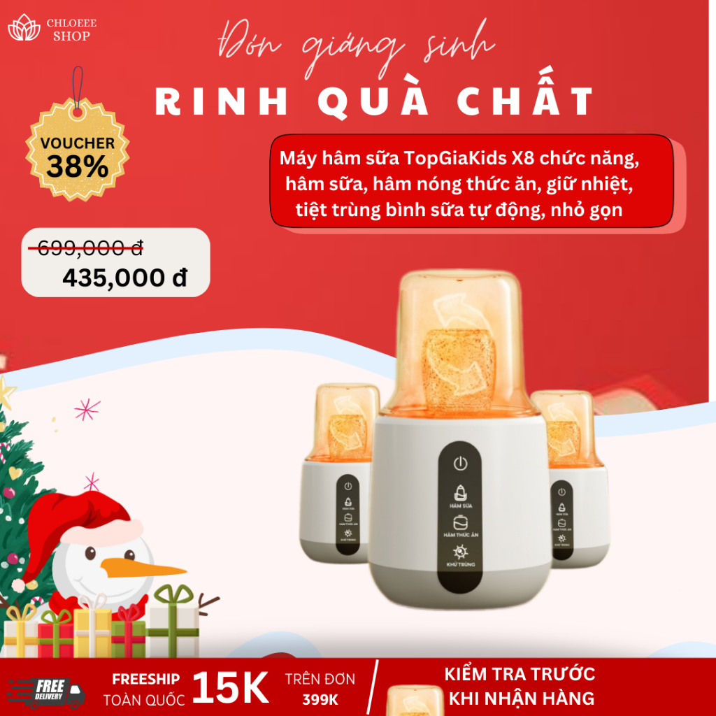 Máy hâm sữa TopGiaKids X8 chức năng, hâm sữa, hâm nóng, giữ nhiệt, tiệt ...