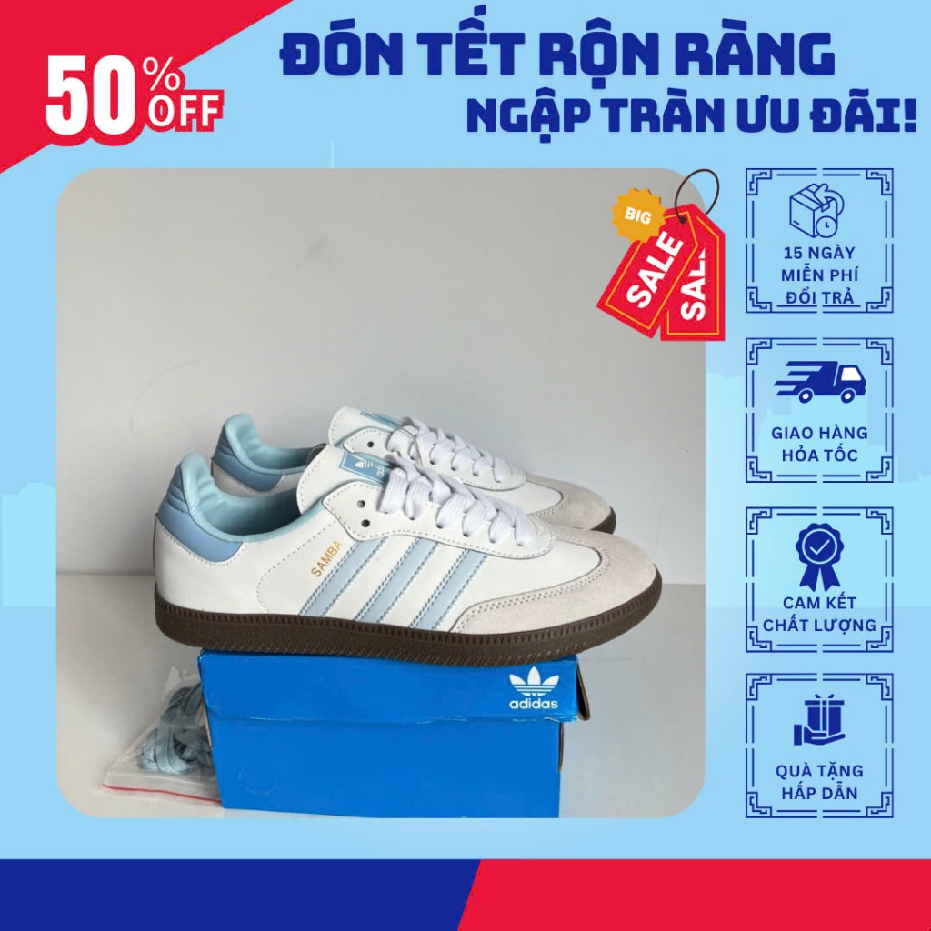 Giày Thể Thao Cổ Thấp - Adi.das Samba Tal Red Samba Đỏ Xanh Trắng ...
