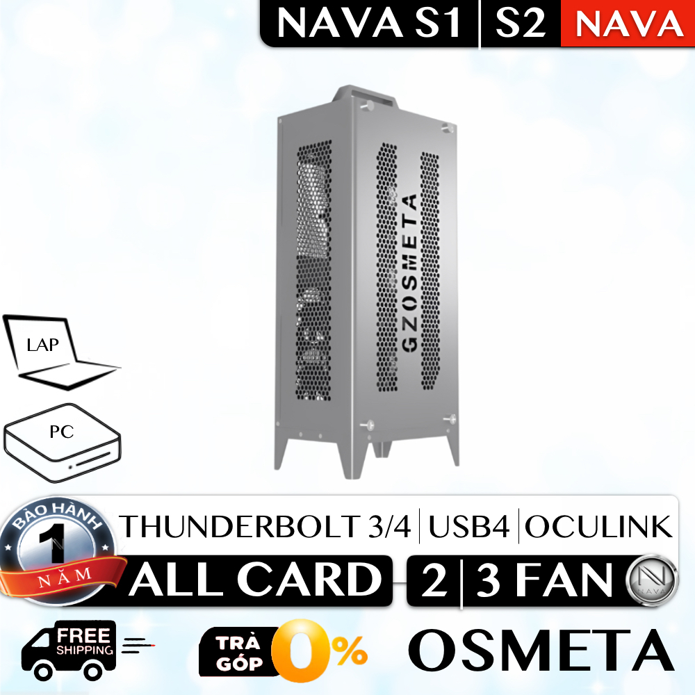 [v2025] eGPU Osmeta Nava S1+S2⚡️Thunderbolt3/4+USB4+OCuLink+Nhôm+Sạc ...