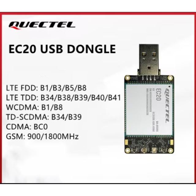 Thiết bị USB LTE EC20 4G CAT4, Bộ chuyển USB sang 4G, Module USB Dongle Quectel hỗ trợ Data, SMS ...